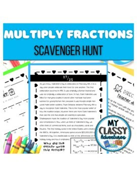 Multiplying Fractions Valentine's Day | Made By Teachers