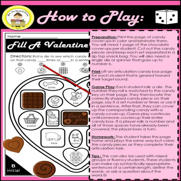 Valentines Day Articulation Activity for Speech Therapy | Made By Teachers