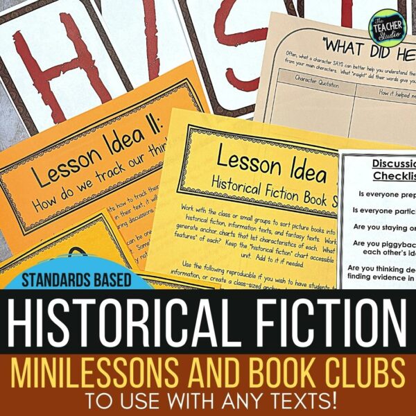 Historical Fiction Book Study | Historical Fiction Activities Distance ...