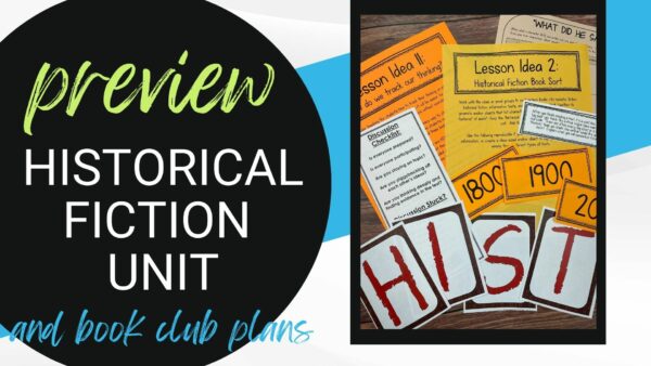 Historical Fiction Book Study | Historical Fiction Activities Distance ...