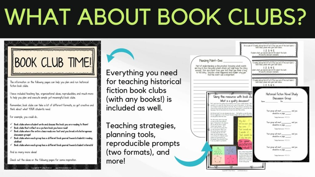 Historical Fiction Book Study | Historical Fiction Activities Distance ...