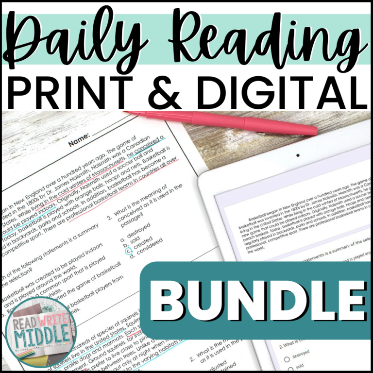 Daily Reading Comprehension Passages ELA Bell Ringers Morning Work Warm ...