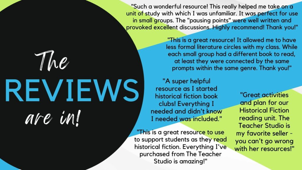 Historical Fiction Book Study | Historical Fiction Activities Distance ...