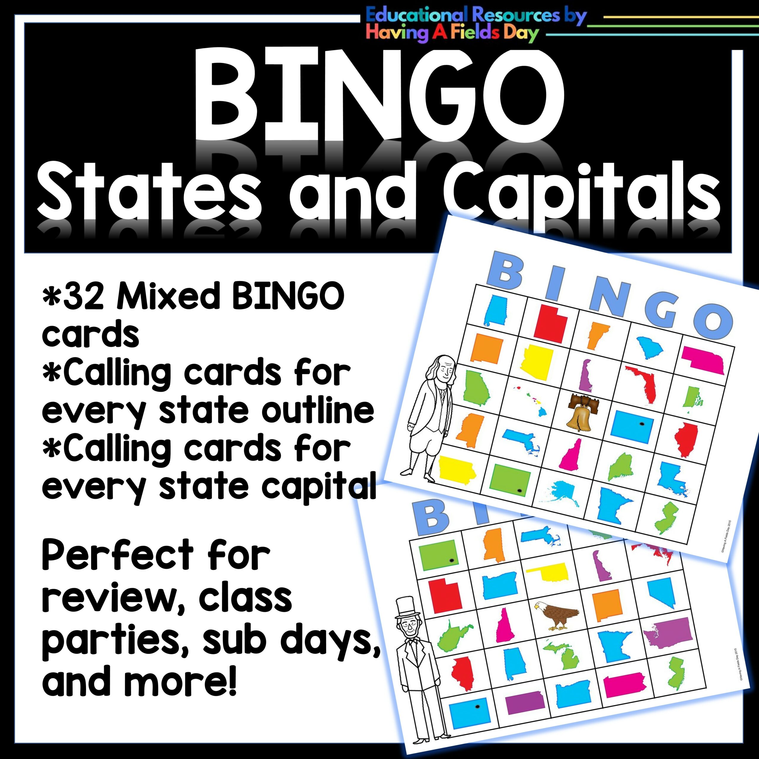 50 States and Capitals Bingo | Made By Teachers