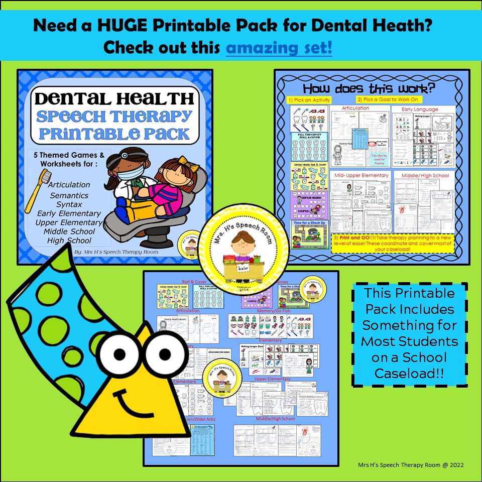 Dental Health Month Color By Code Speech Therapy | Made By Teachers