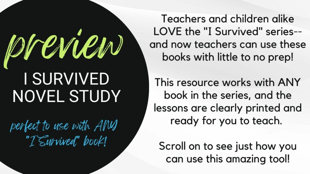 I Survived: Reading Response Resource for ANY I Survived Book - Digital ...
