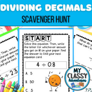 Dividing Decimals Scavenger Hunt | Made By Teachers