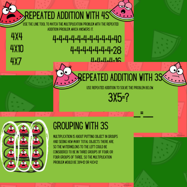 Multiplication Lesson Plans 3s and 4s Digital Math Activity | Made By ...