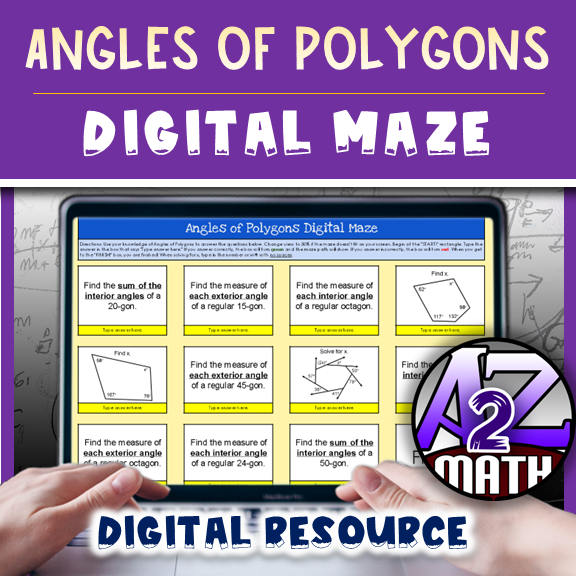 Angles of Polygons Activity Digital Maze | Made By Teachers