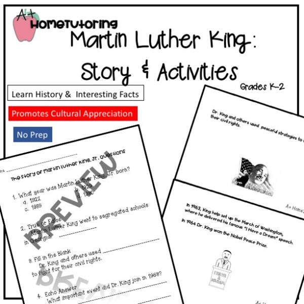 Martin Luther King Story & Activities Gr. K-2 | Made By Teachers