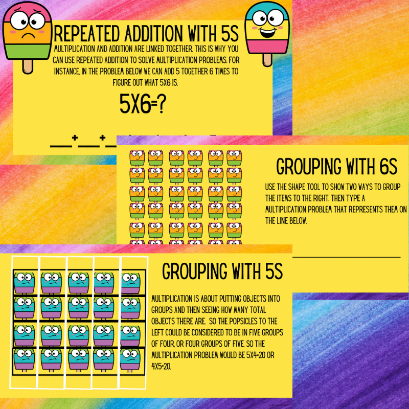 Multiplication Lesson Plans 5s and 6s Digital Math Activity | Made By ...