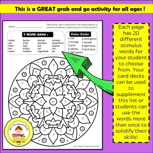 Mardi Gras Speech and Language Therapy Color By Code Grab and Go ...