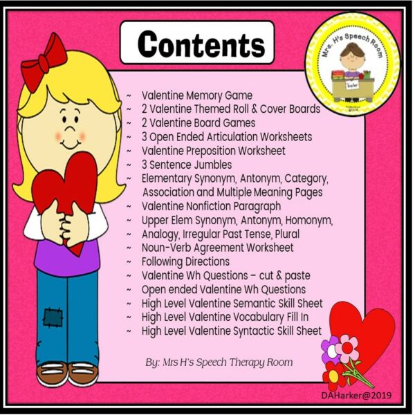 Valentines Day Speech Therapy Printable Pack | Made By Teachers