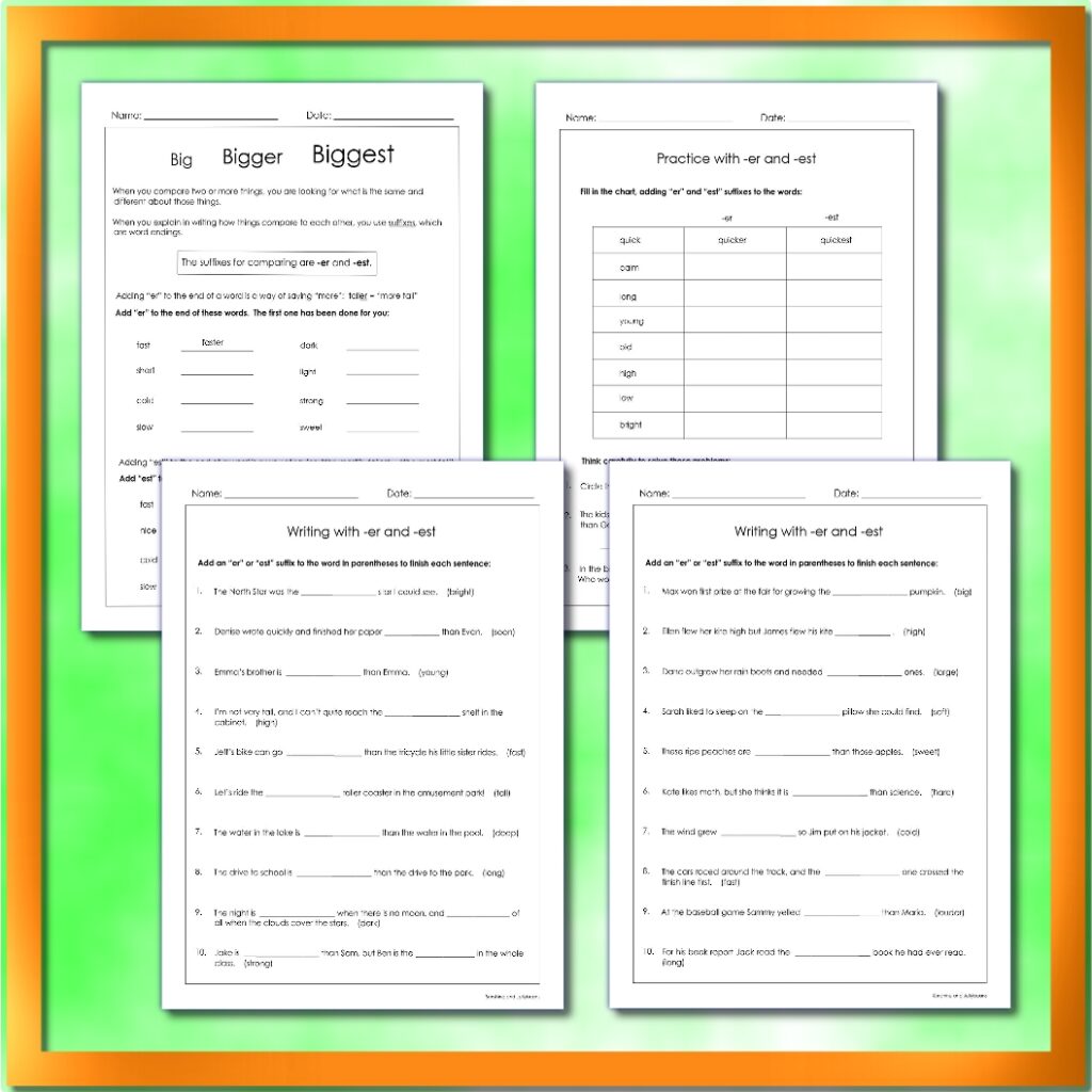 Adjectives and Adverbs - Grade 3 BUNDLE - 30 worksheets - Great ...