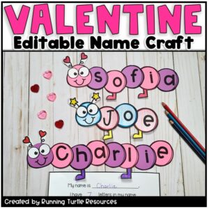 Valentine Name Craft Editable Love Bug | Made By Teachers