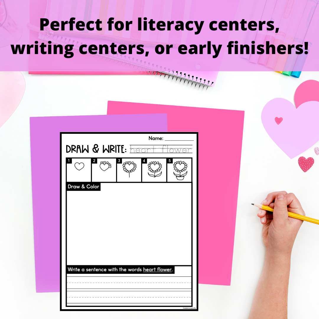 Valentine's Day Activities - Directed Drawings & Sentence Writing ...