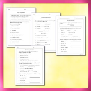 Adjectives BUNDLE - adjectives, articles, -er, -est - 14 worksheets ...