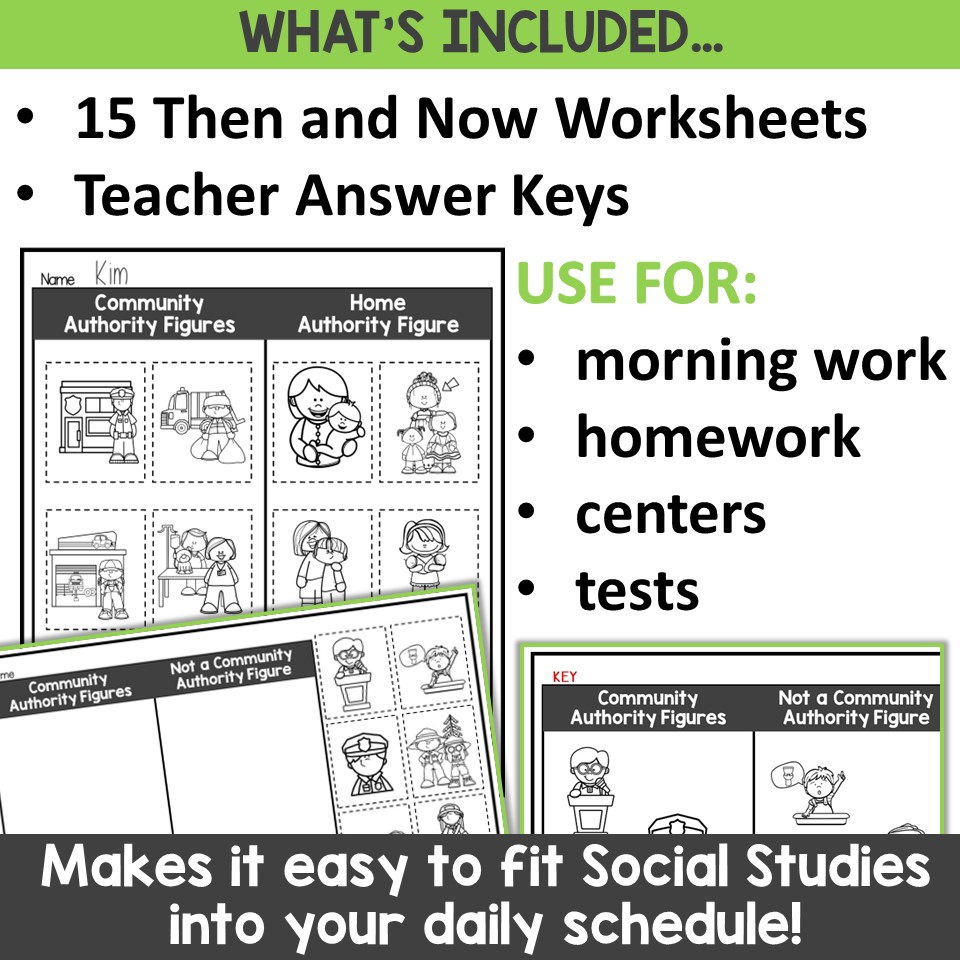 Life Long Ago and Today Sorting Worksheets | Made By Teachers