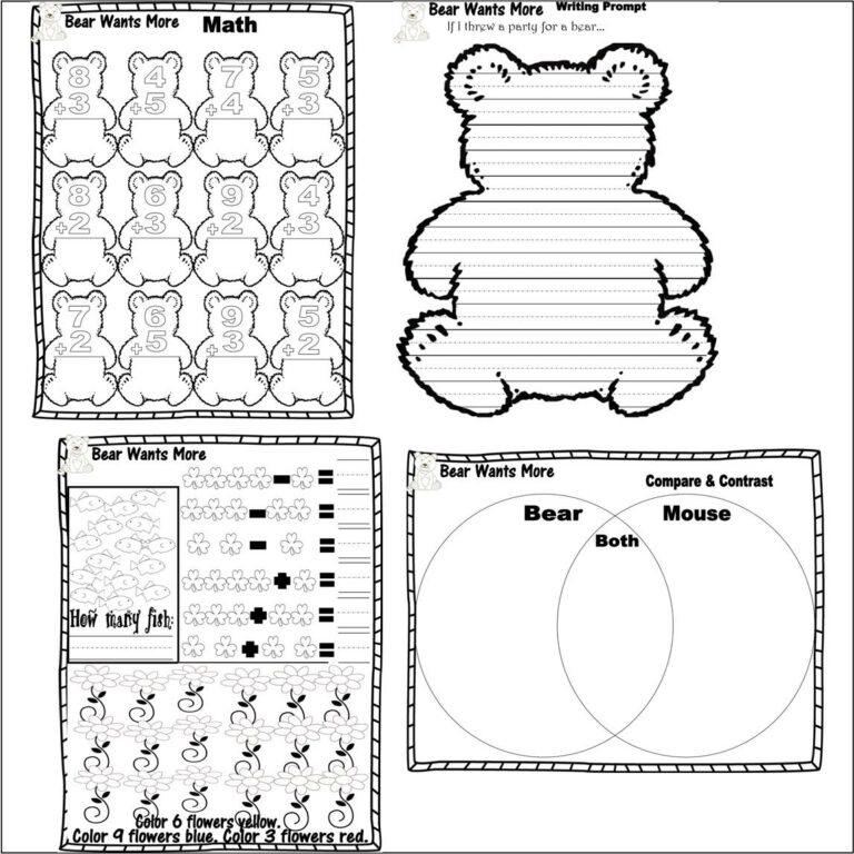 Bear Wants More Reading Comprehension Book Study Companion | Made By ...