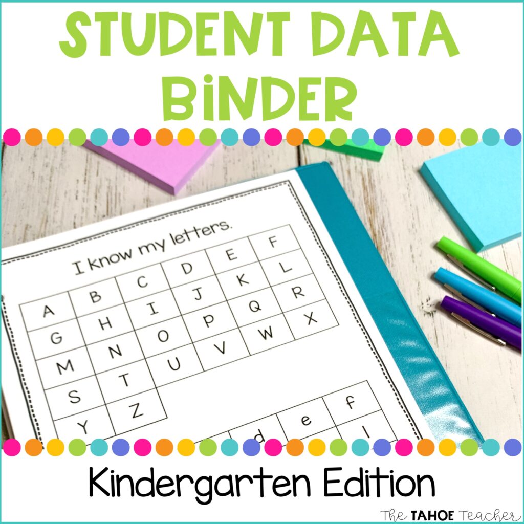 Editable Kindergarten Student Data Binder Notebook | Made By Teachers