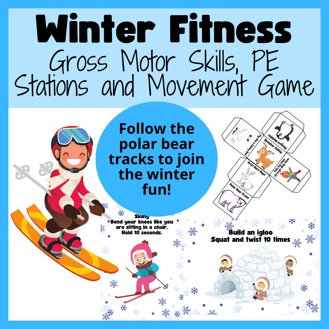 Winter PE Stations and Classroom Movement Game - Polar Bear Sensory ...