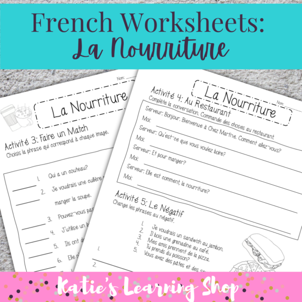 French Food Worksheets | La Nourriture | Made By Teachers