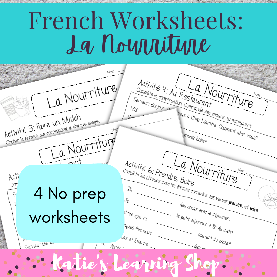 French Food Worksheets | La Nourriture | Made By Teachers