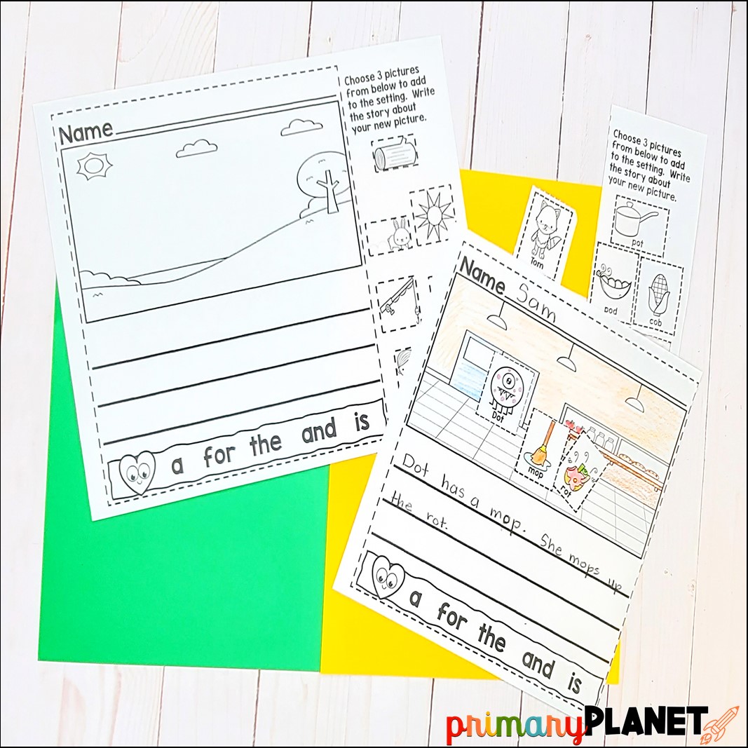 Short o CVC Words Phonics Writing Prompts with Pictures - SOR Aligned ...