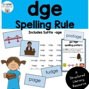 dge Spelling Rule - ge dge Spelling Pattern - Orton Gillingham Spelling ...