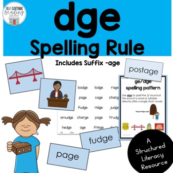 dge Spelling Rule - ge dge Spelling Pattern - Orton Gillingham Spelling ...