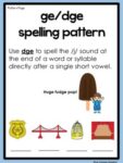 dge Spelling Rule - ge dge Spelling Pattern - Orton Gillingham Spelling ...