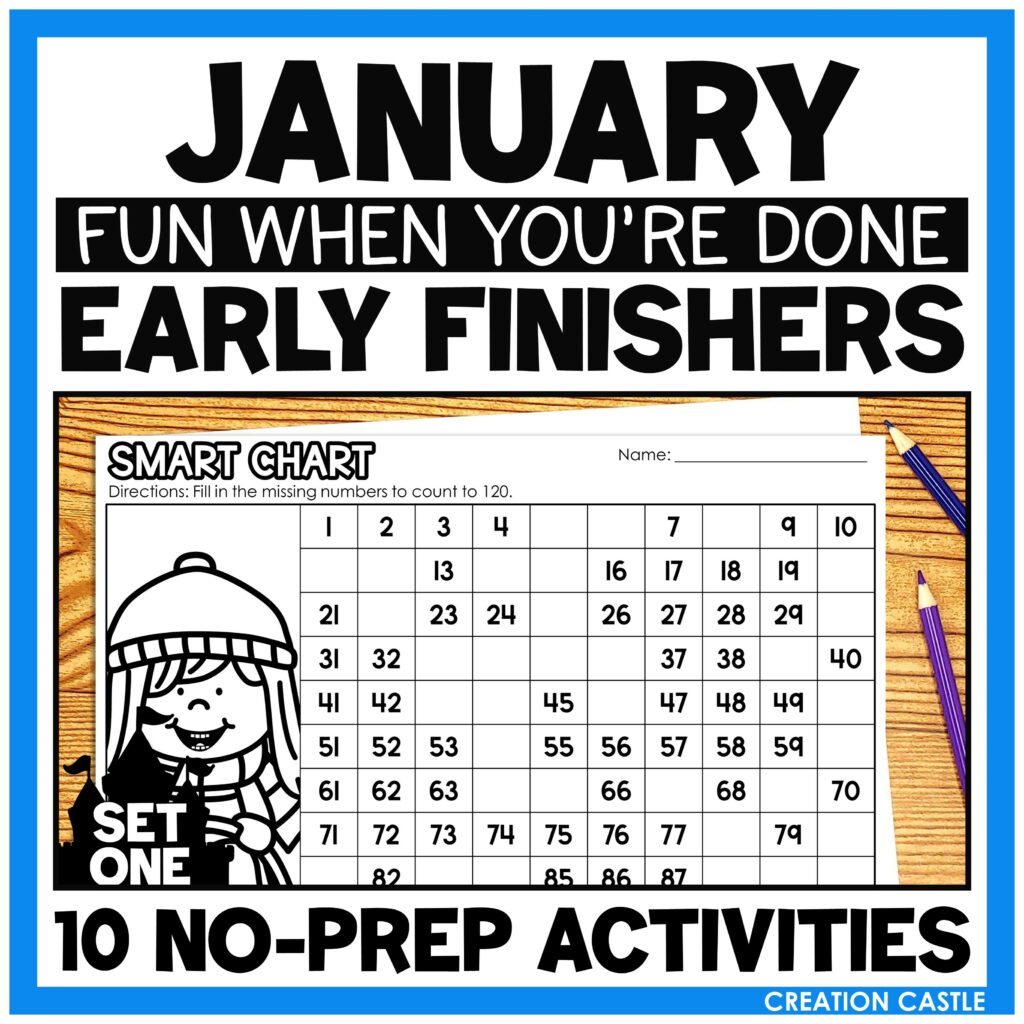February Early Finishers Activities for First Grade | Made By Teachers