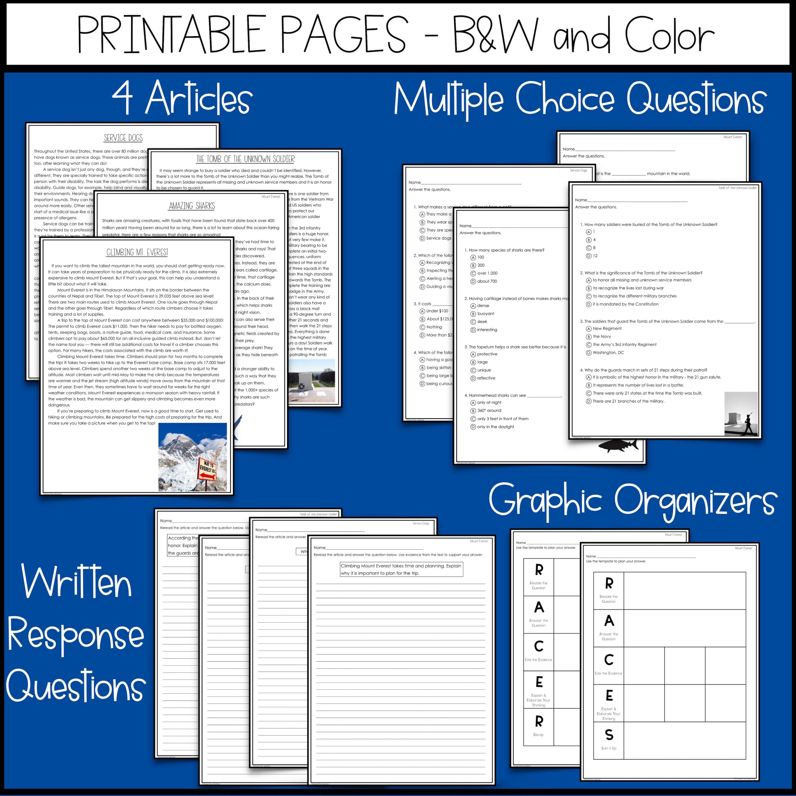 Response Writing Passages - Nonfiction - RACE Strategy | Made By Teachers