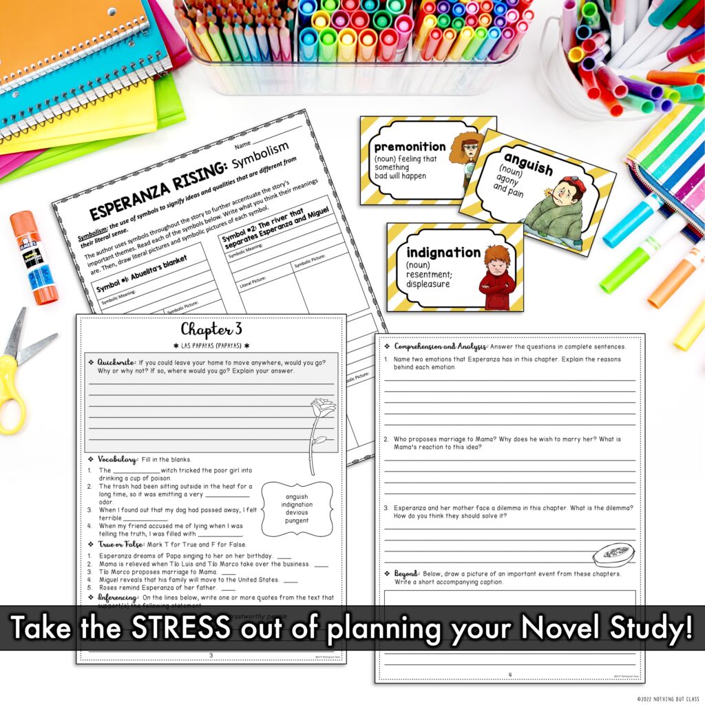 Esperanza Rising Novel Study Unit | Comprehension with Activities and ...