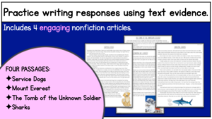 Response Writing Passages - Nonfiction - RACE Strategy | Made By Teachers
