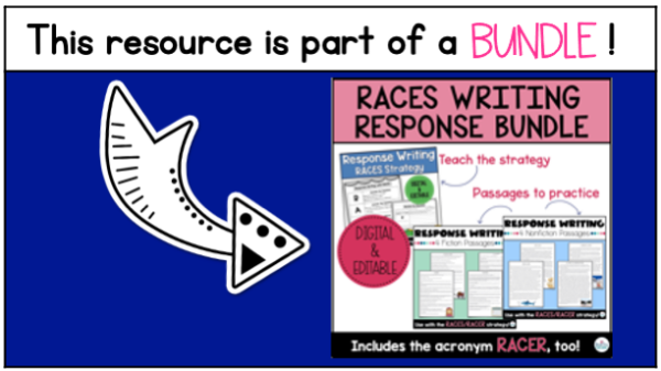 Response Writing Passages - Nonfiction - RACE Strategy | Made By Teachers