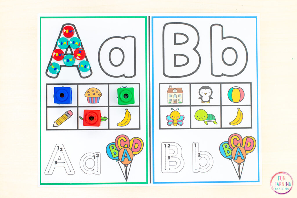 Alphabet Mats and Alphabet Worksheets for Letters and Beginning Sounds ...
