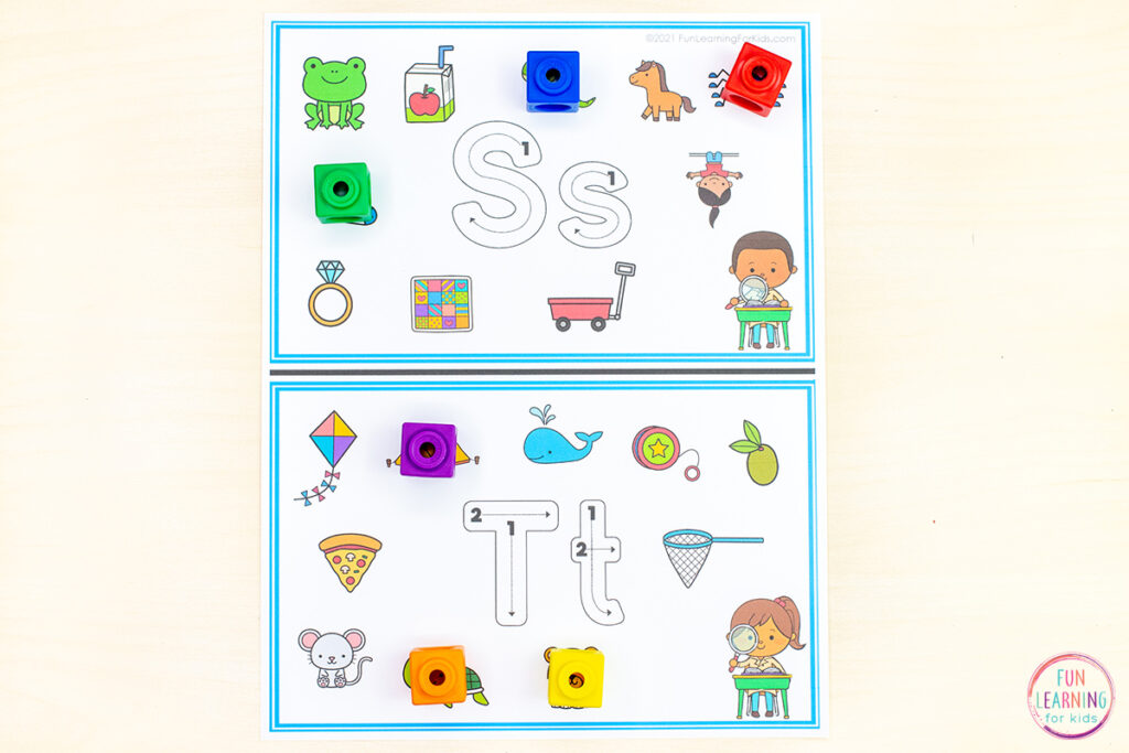 Alphabet Mats and Alphabet Worksheets for Letters and Beginning Sounds ...