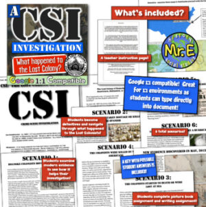 Lost Colony of Roanoke | 13 Colonies Lost Colony CSI Activity | Made By ...