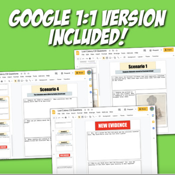 Lost Colony of Roanoke | 13 Colonies Lost Colony CSI Activity | Made By ...