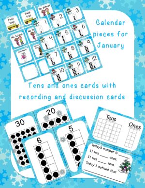 Snowman Calendar Pieces with Ten Frames | Made By Teachers