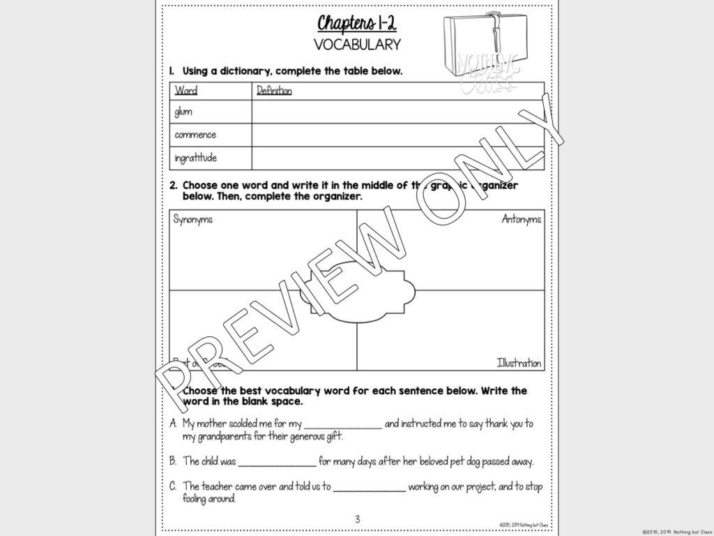 Bud, Not Buddy Novel Study Unit | Comprehension with Activities and ...