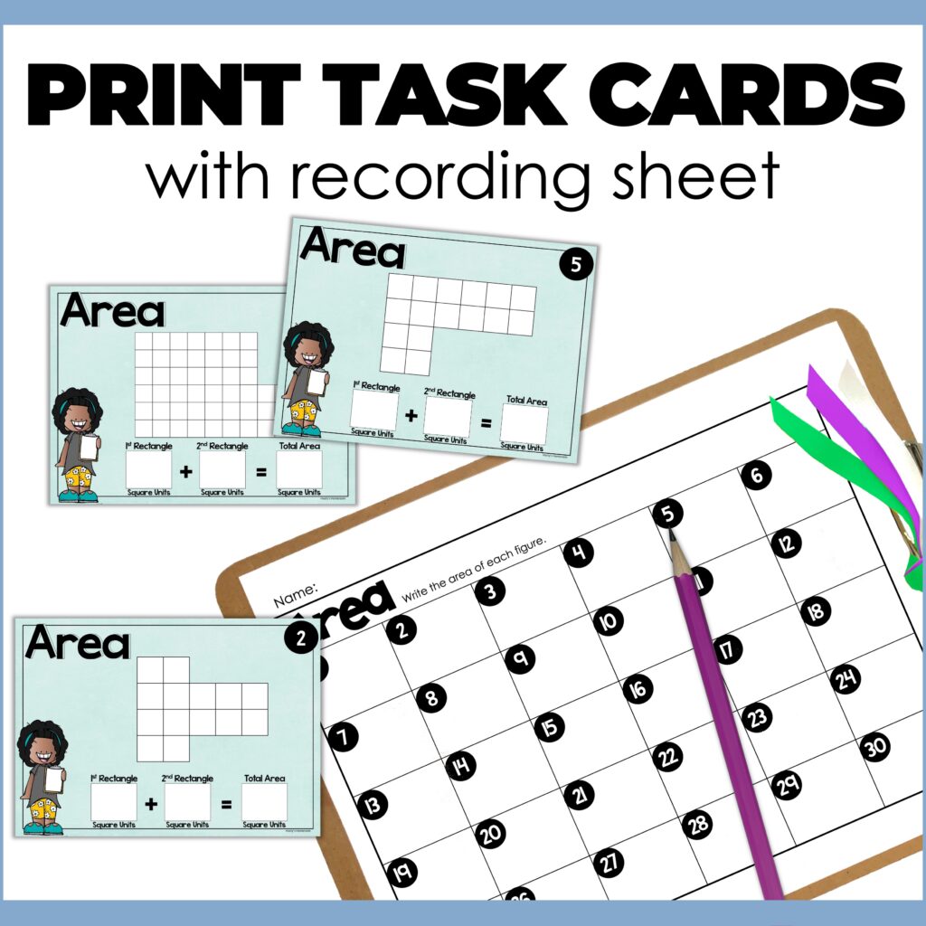 Area of Composite Figures Task Cards & Boom Cards | Made By Teachers
