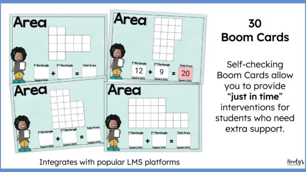 Area of Composite Figures Task Cards & Boom Cards - Made By Teachers
