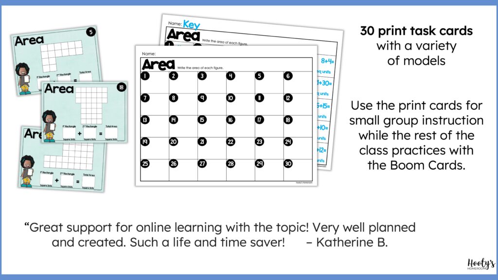 Area of Composite Figures Task Cards & Boom Cards | Made By Teachers