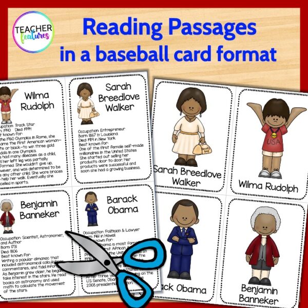 BLACK HISTORY MONTH Biography Writing Project & READING PASSAGES | Made ...