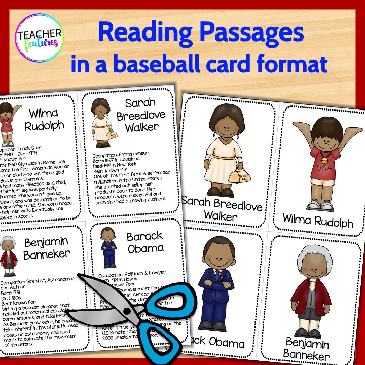 BLACK HISTORY MONTH Biography Writing Project & READING PASSAGES | Made ...