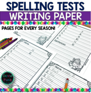 Seasonal Numbered Spelling Test Printable Templates | Made By Teachers