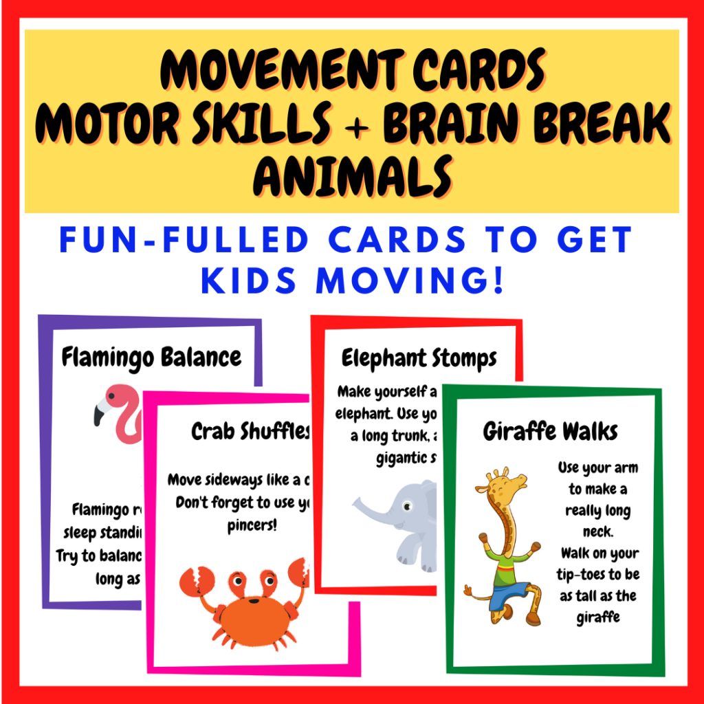 Movement Break Cards and Brain Break Cards: Animal walks | Made By Teachers