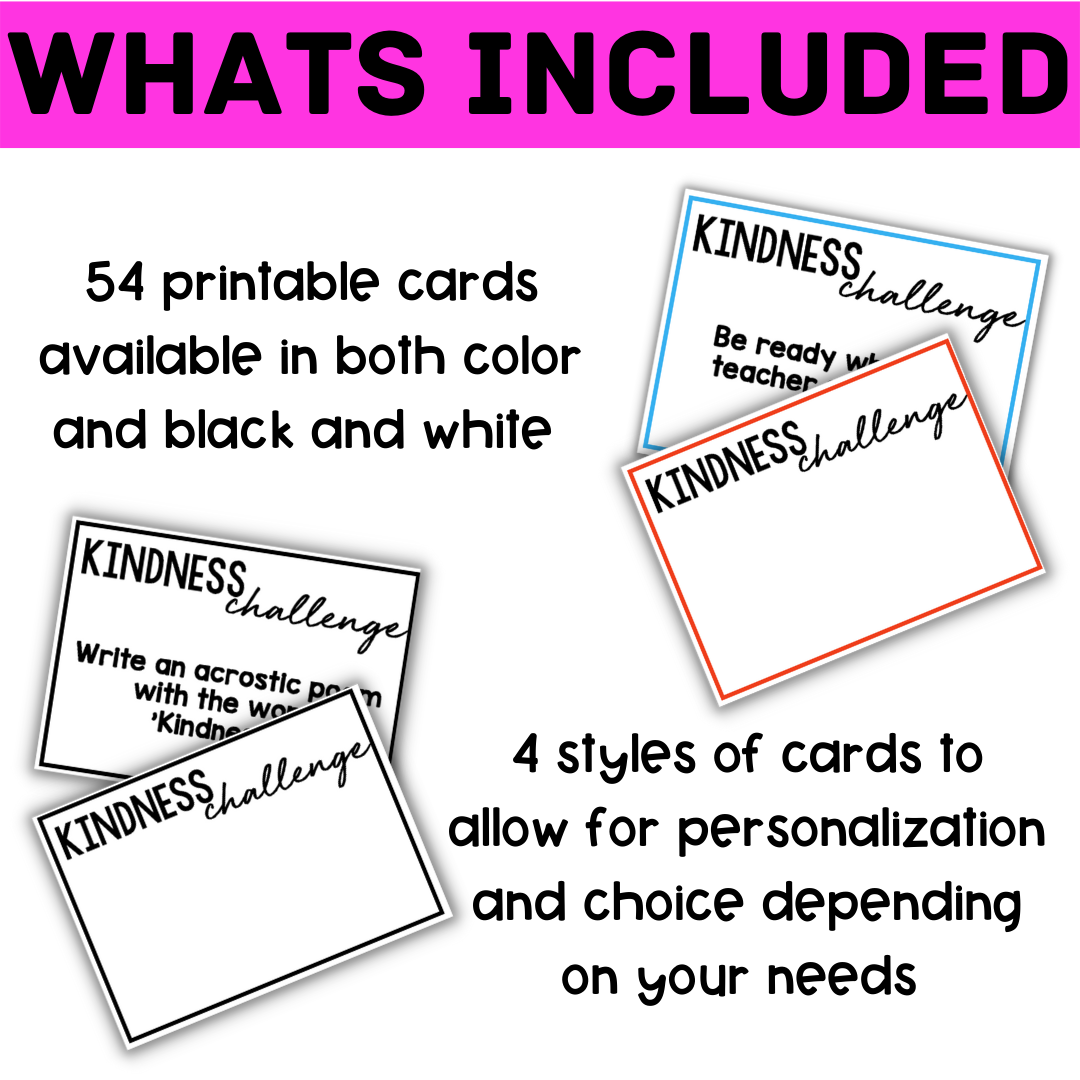 Kindness Activities Challenge Bulletin Board SEL Learning Resource ...